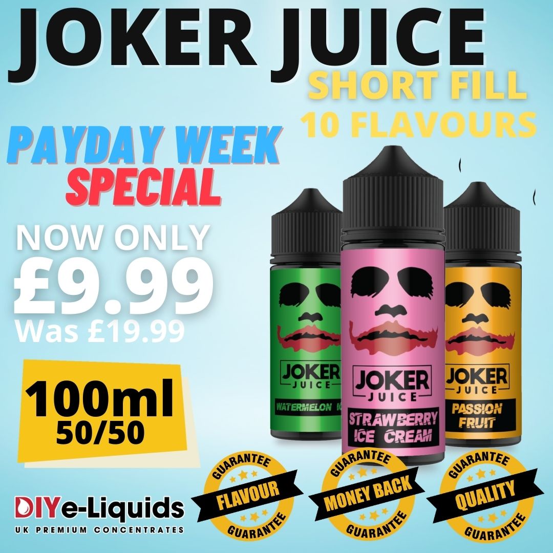 Joker Juice 100ml Shortfill E Liquid - £9.99 - Vape Bargains UK