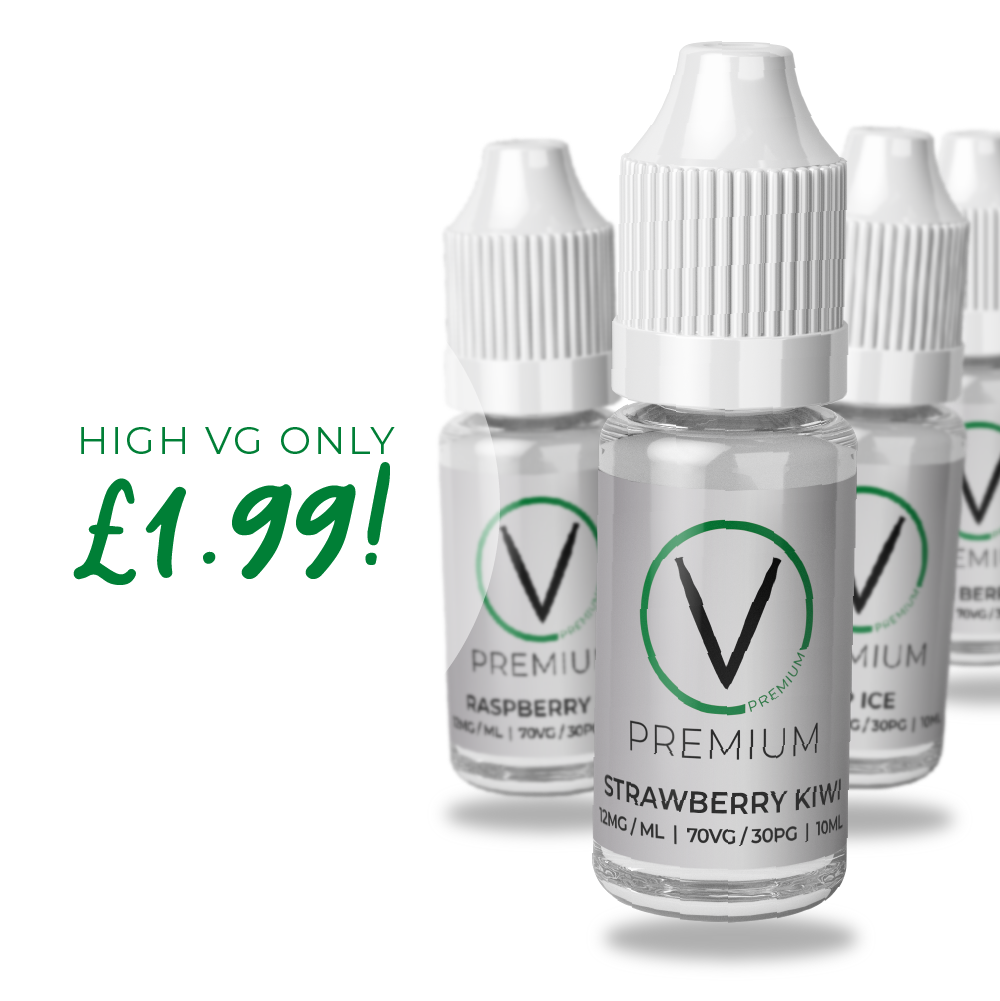 V Premium High VG 10ml Liquids - £1.99 - Vape Bargains UK