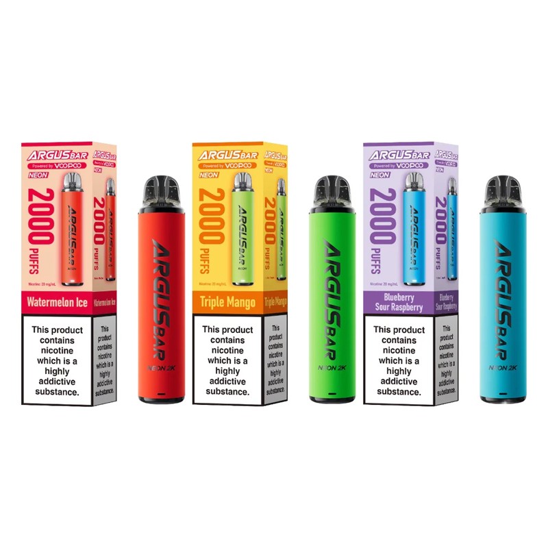 VOOPOO Argus Bar Neon 2K Prefilled Pod Kit - £3.89 - Vape Bargains UK